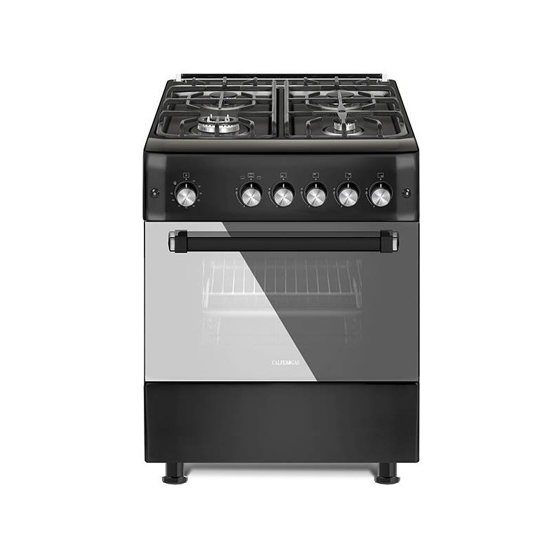 CALFER GAS F6TX40GF-BT ΚΟΥΖΙΝΑ ΑΕΡΙΟΥ 64LT ΜΕ ΕΣΤΙΕΣ ΑΕΡΙΟΥ ΜΑΥΡΗ Π60 ΕΚ